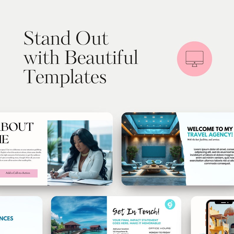 TRAVEL Agent Portfolio Website Template / Travel Agent Canva / Travel ...