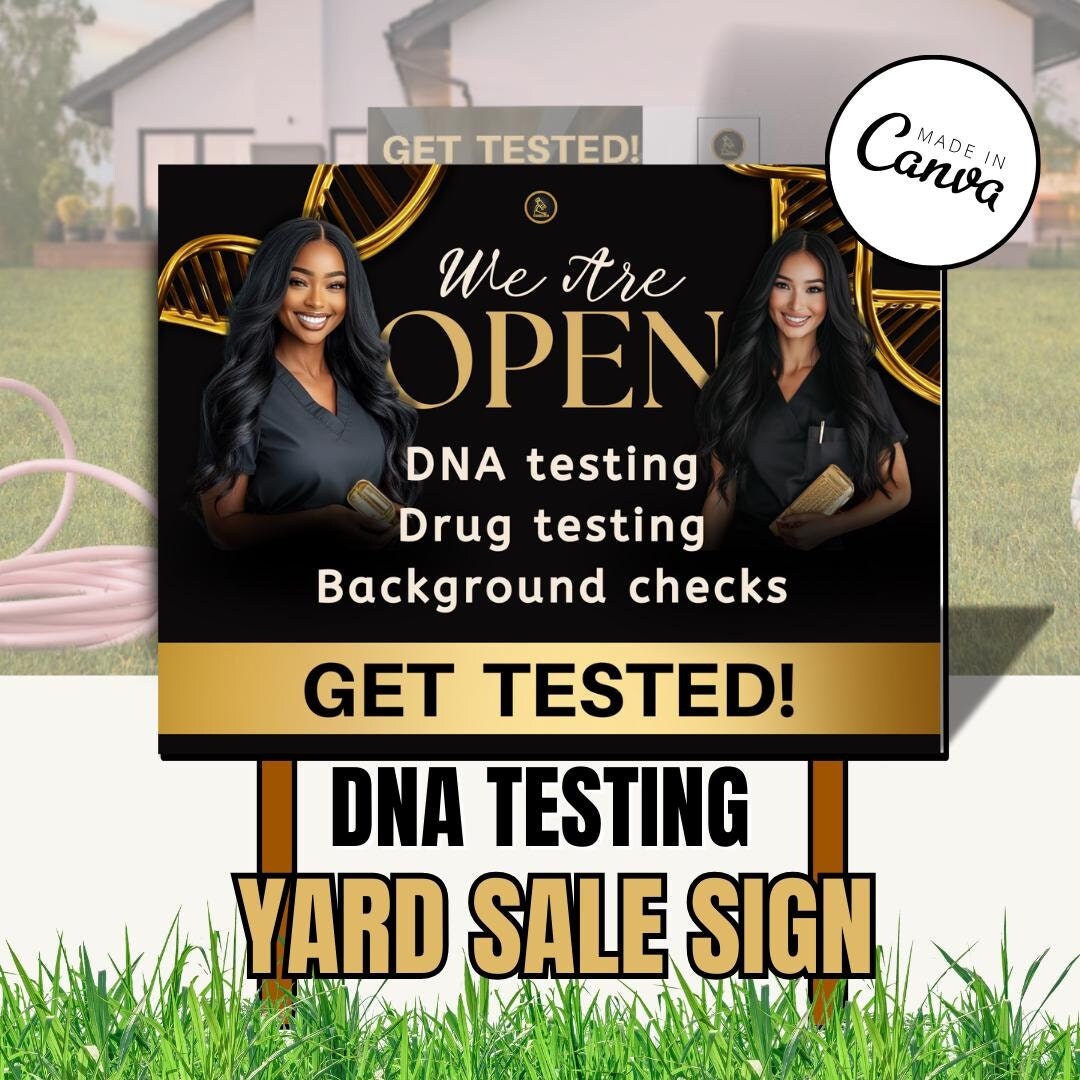 Customizable DNA Testing Yard Sign Canva Template / DIY Medical DNA ...
