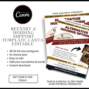 Reentry Housing Support Instagram Canva Templates | Social Services ...