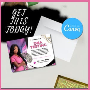 DNA Testing Postcard Service Flyer / DIY Mobile Lab Flyer/ Printable ...