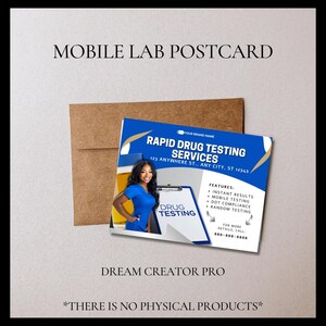 Drug Testing Postcard Service Flyer / DIY Medical Mobile Lab Service ...