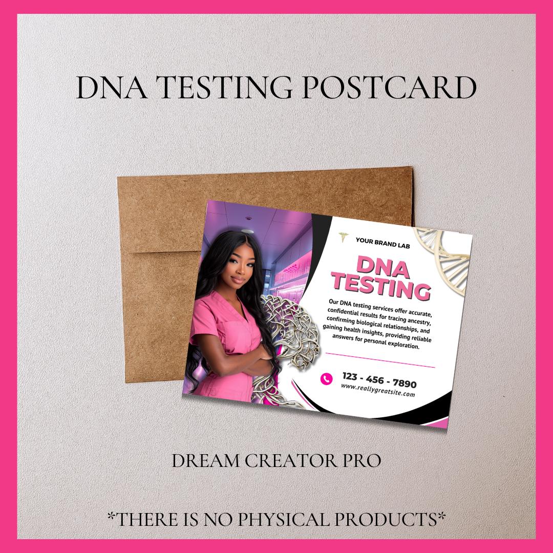 DNA Testing Postcard Service Flyer / DIY Mobile Lab Flyer/ Printable ...