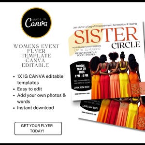 Women Sister Circle Event Flyer Template / Conference Flyer / Digital ...
