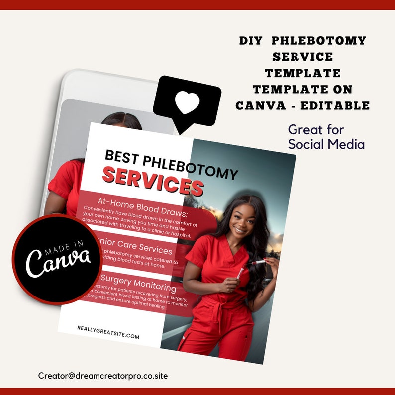 Phlebotomy Service Flyer Template / DIY Medical Service Flyer ...