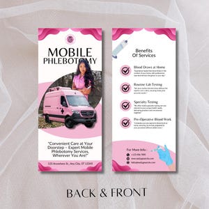 Phlebotomy Service Rack Card / DIY Medical Service Flyer/ Phlebotomist ...