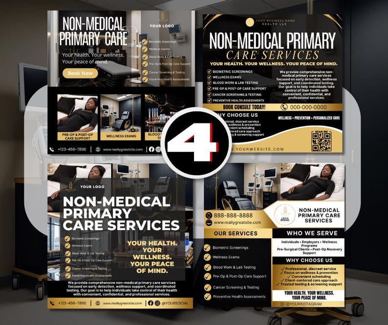 Non-medical Primary Care Flyer Template | Wellness, Biometric Screening ...