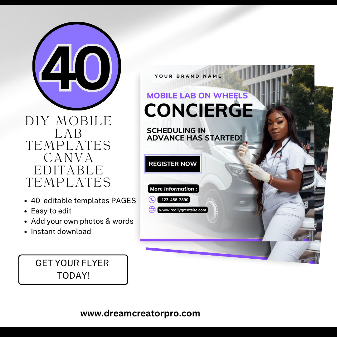 Mobile Lab Service Flyer / DIY Medical Mobile Lab Service Flyer/ Mobile ...