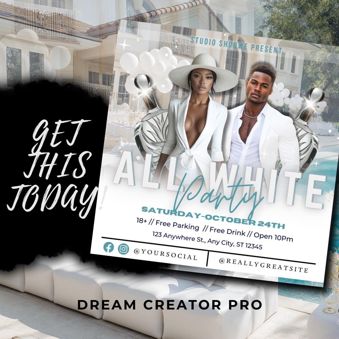 All White Party Club Flyer Template, White Event, Party Flyer, Club ...