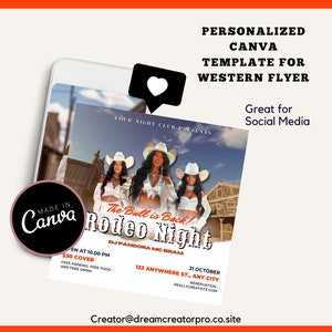 Rodeo Western Night Animated Party Flyer Template, Party Flyer, Club ...