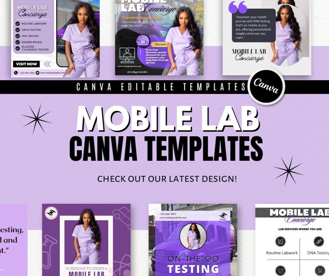 Mobile Lab Service Flyer / DIY Medical Mobile Lab Service Flyer/ Mobile Lab Concierge / Medical ...