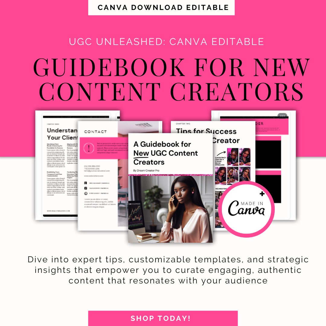 UGC Unleashed: Canva Template Editable Guidebook for New Content ...