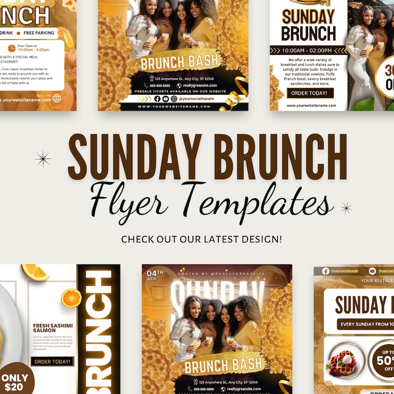 Event Flyer / Brunch Flyer / Canva Template 2024 / Business Flyer / Bar ...