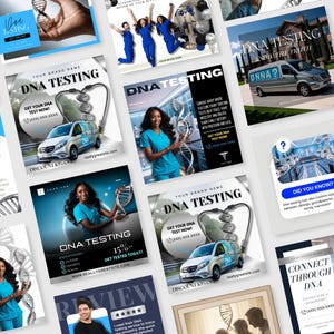 DNA Testing Flyer Canva Templates / DIY Medical DNA Lab Service Website ...
