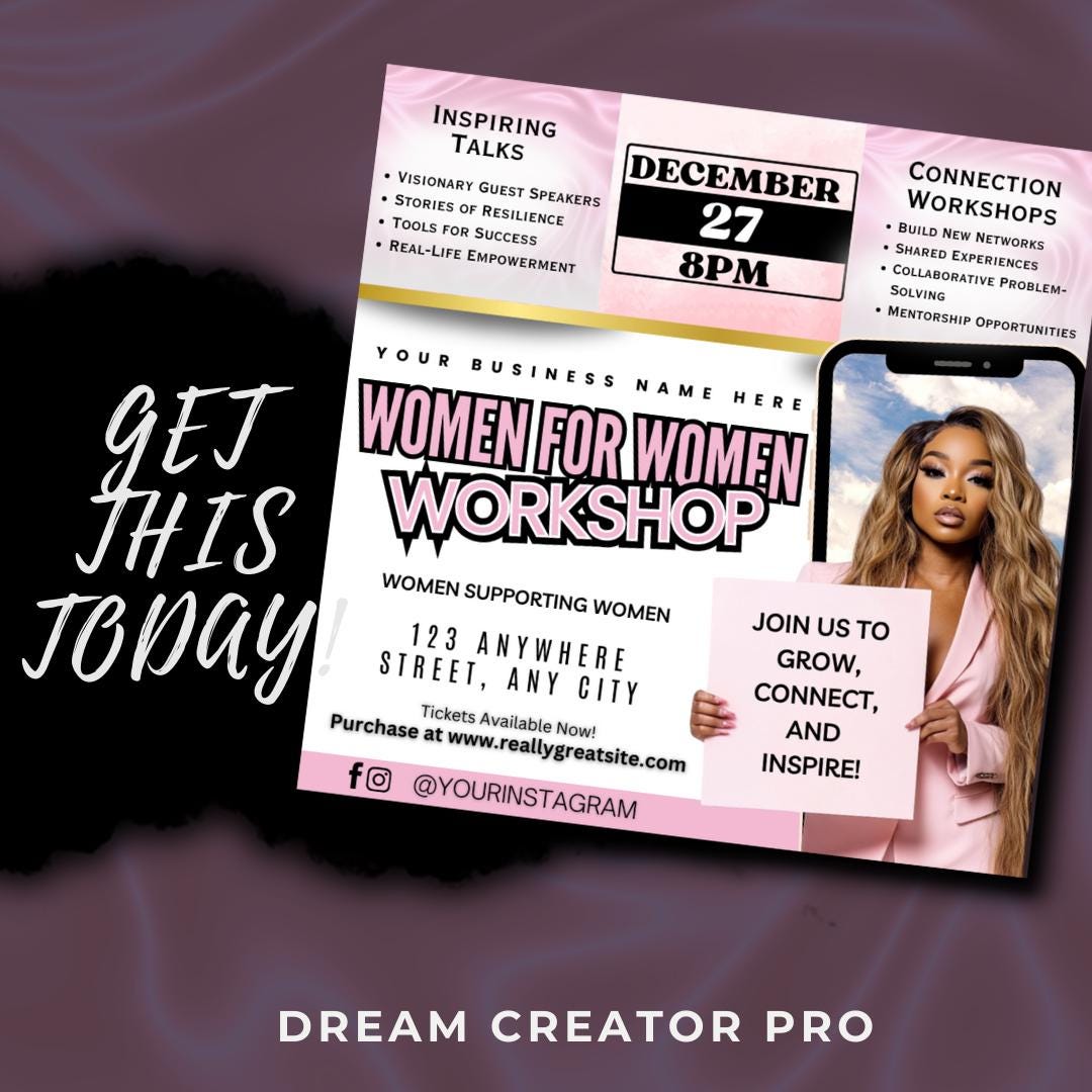 Women Network Event Flyer Template/ Conference Flyer / Workshop / Canva ...