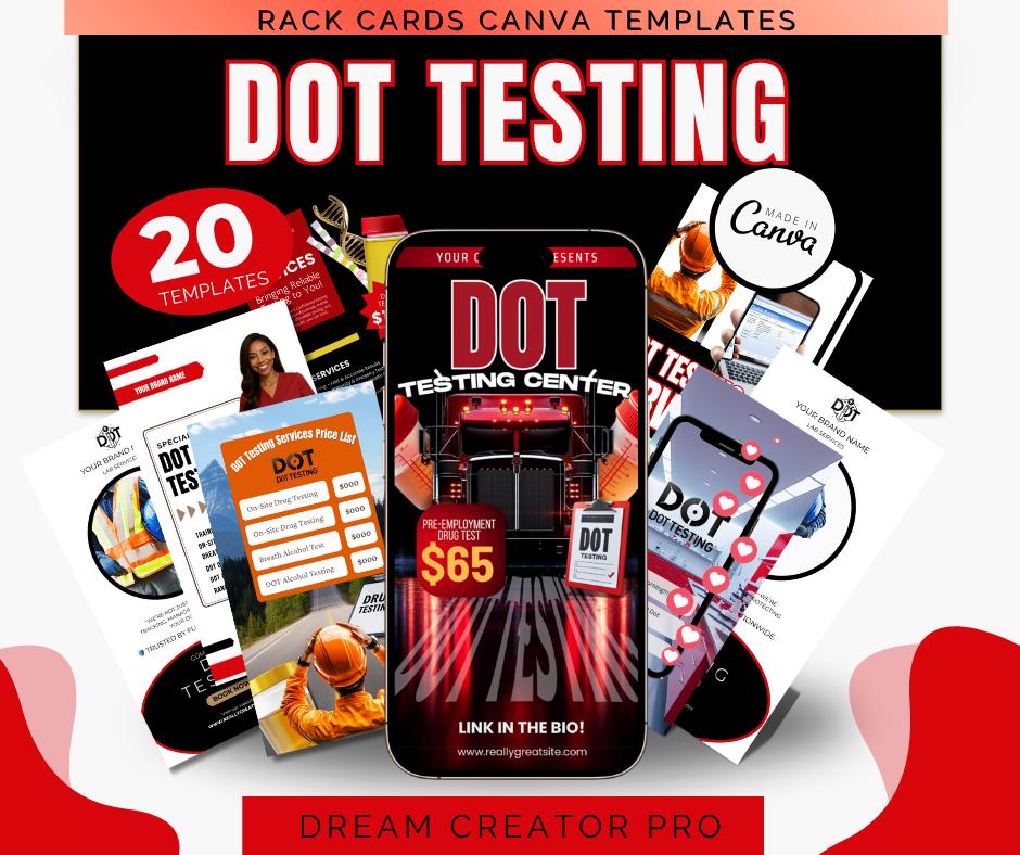 DOT Testing Instagram Flyer Template | Editable Canva Compliance Post ...