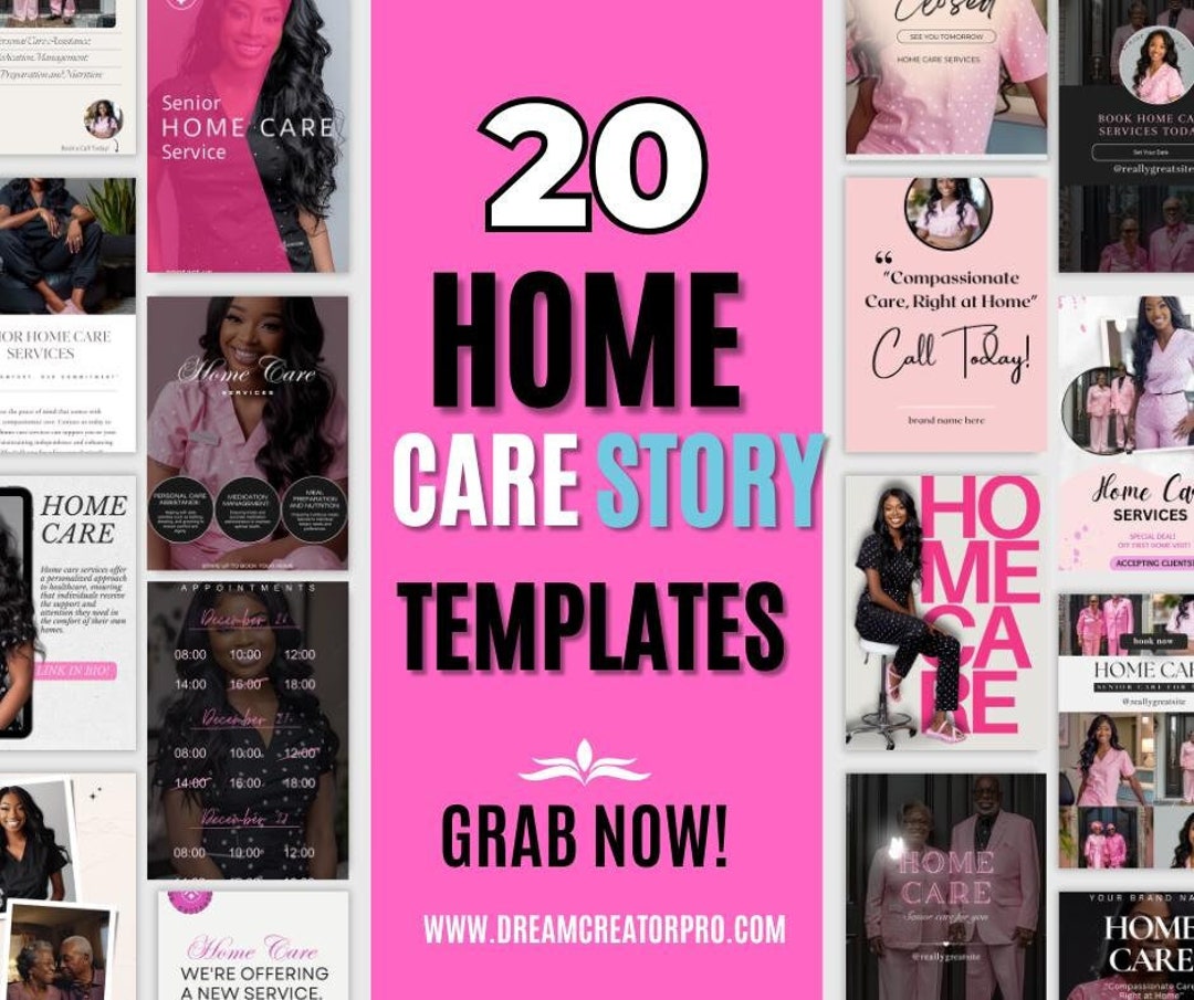 Home Care Service Story Template / DIY Senior Care Business / Medical ...