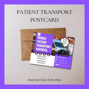 Patient Transport Postcard Service Flyer / DIY Mobile Patient Transport ...