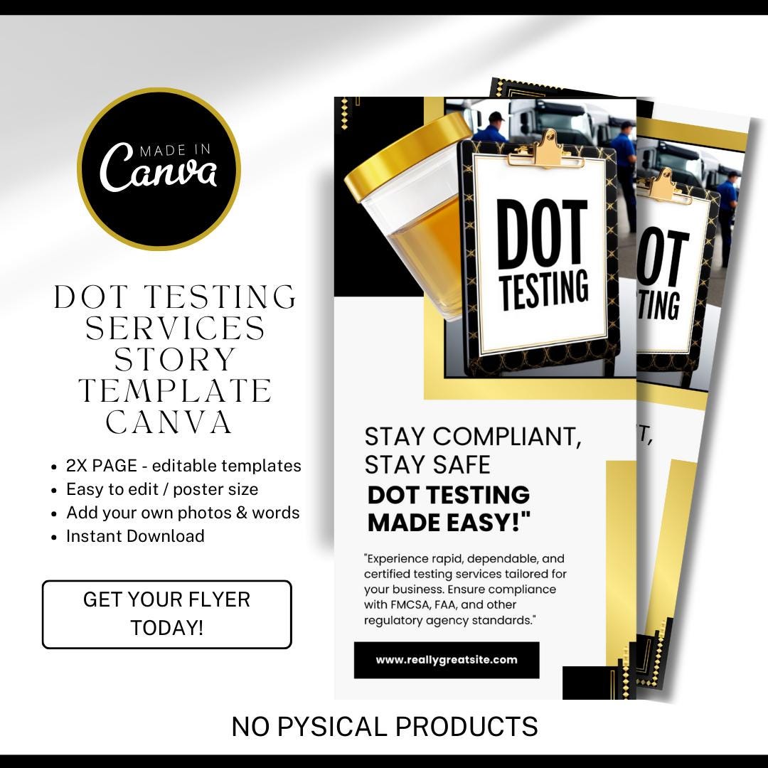 DOT & Pre-employment Physicals Rack Card / DIY Medical Service/ Mobile ...