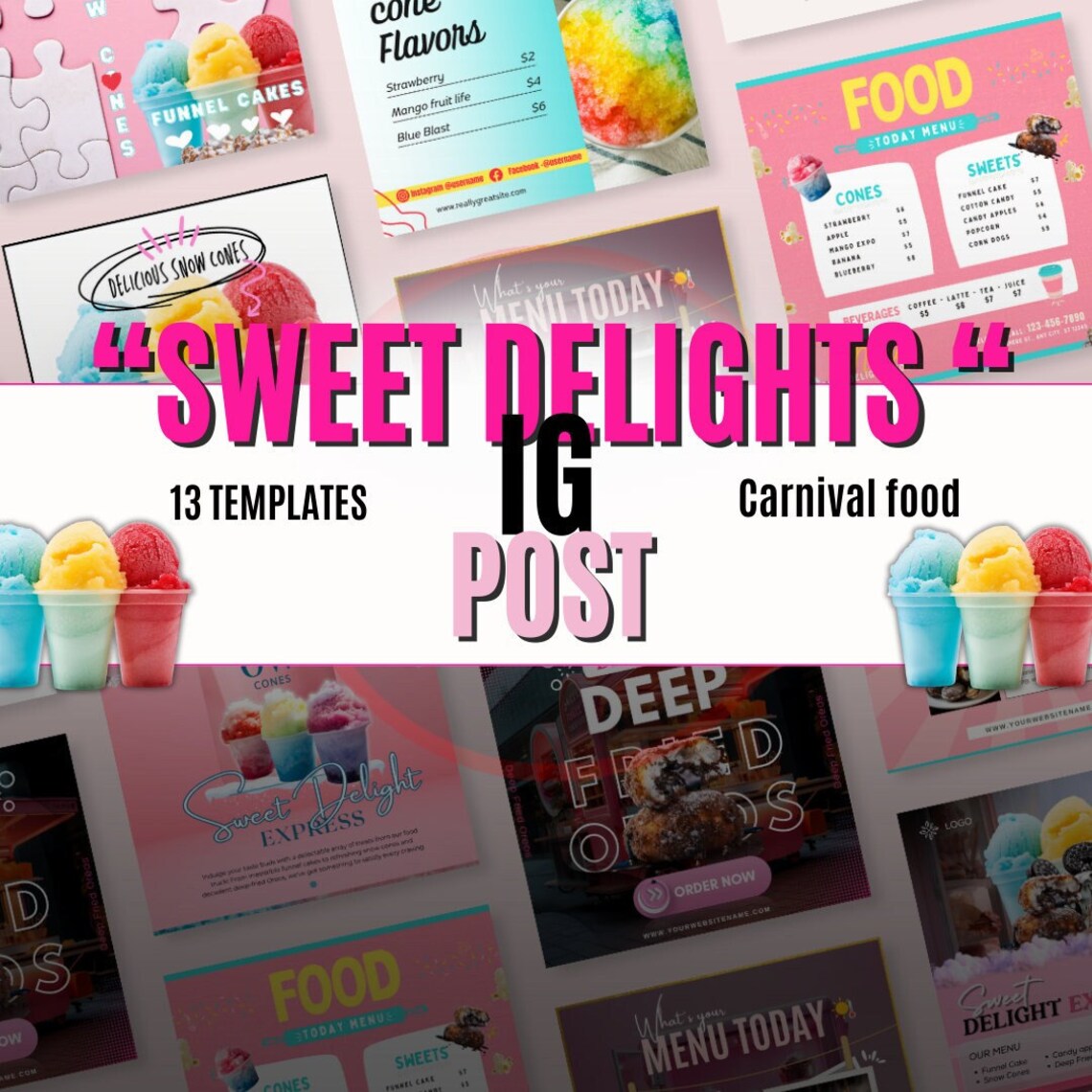 FOOD Menu Template / Food Truck Menu Template / Food Menu / Canva ...