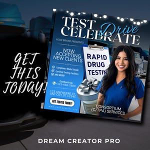 DOT Testing Consortium Flyer Canva / DIY Drug Lab Service Flyer ...