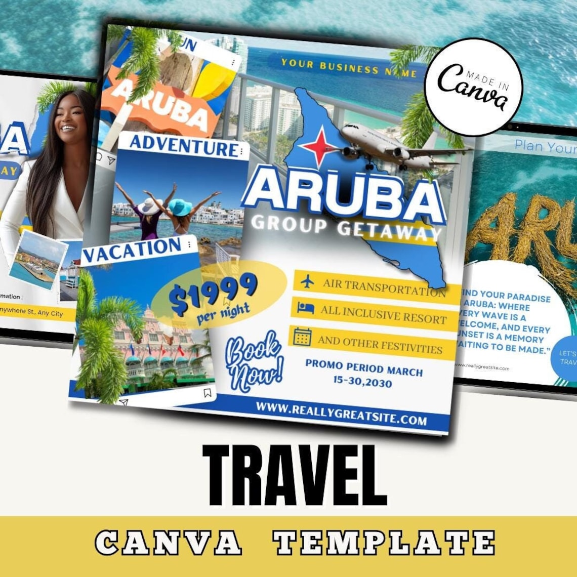 TRAVEL Agent Flyer / Travel Agent Canva / Travel Agency / Booking Flyer ...