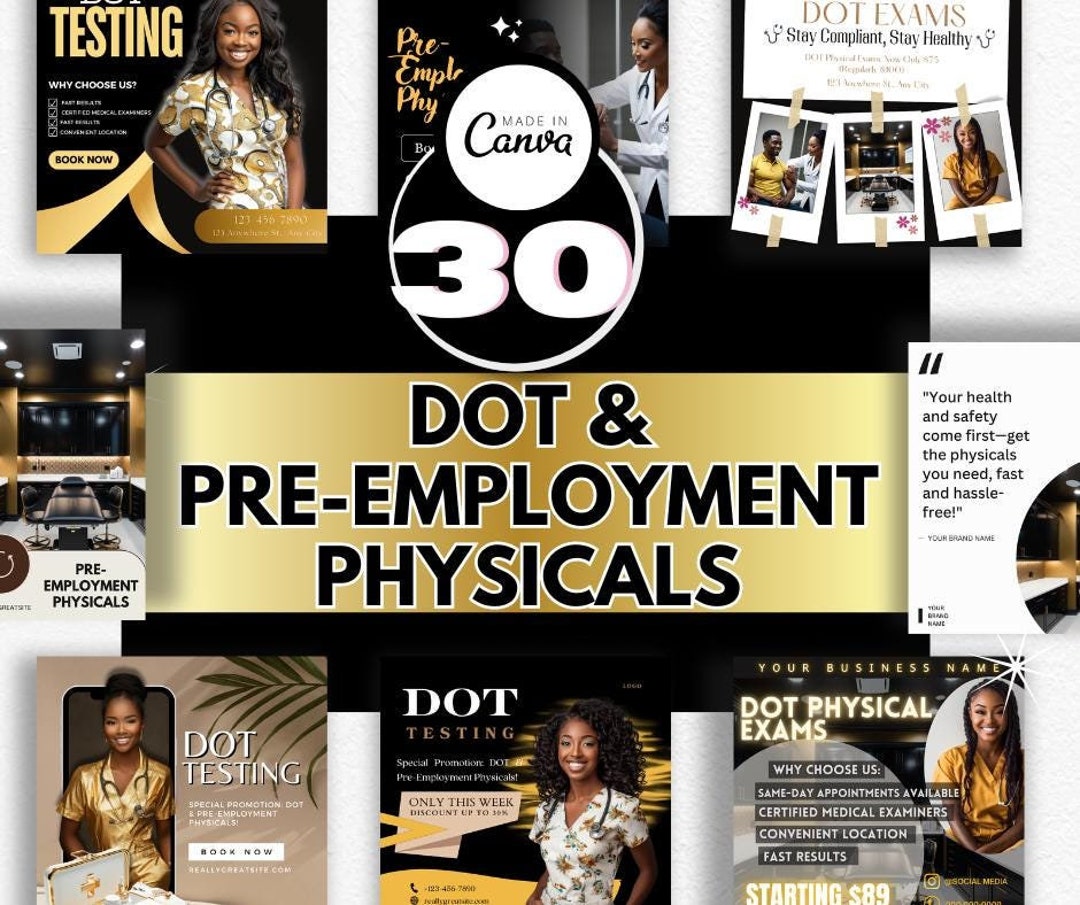 DOT & Pre-employment Physicals / DIY Medical Service Flyer/ Mobile ...