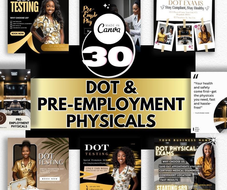 DOT & Pre-employment Physicals / DIY Medical Service Flyer/ Mobile ...