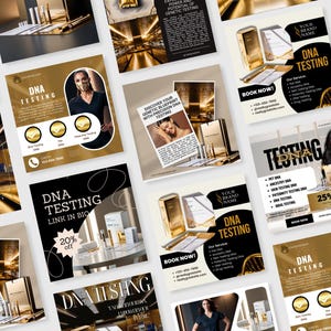 DNA Testing Canva Flyer Template / DIY Medical DNA Lab Service/ Mobile ...