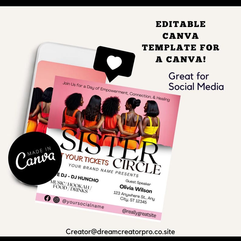 Women Sister Circle Event Flyer Template / Conference Flyer / Digital ...