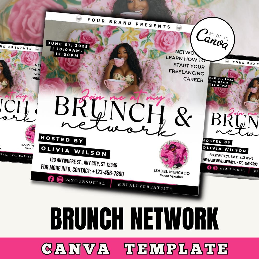 Women Network Event Flyer Template/ Conference Flyer / Workshop / Canva ...