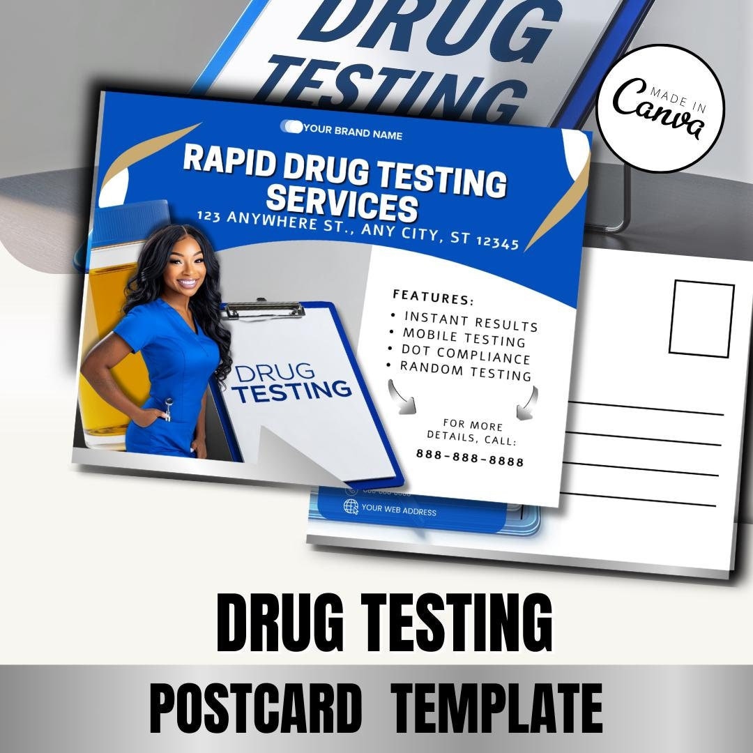 Drug Testing Postcard Service Flyer / DIY Medical Mobile Lab Service ...