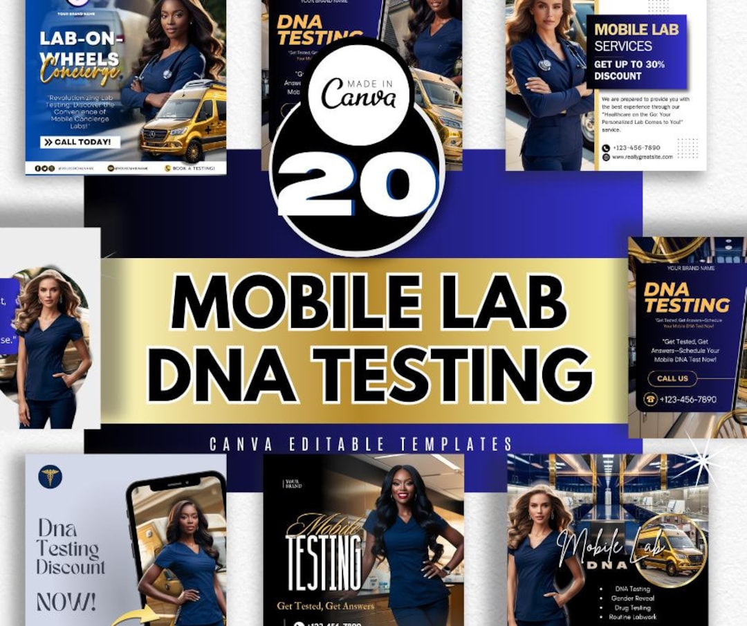 Mobile DNA Testing Flyer / DIY Medical DNA Lab Service Flyer/ Mobile ...