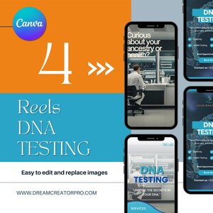 Mobile DNA Testing Service Canva Bundle Template / DIY Medical Flyer ...