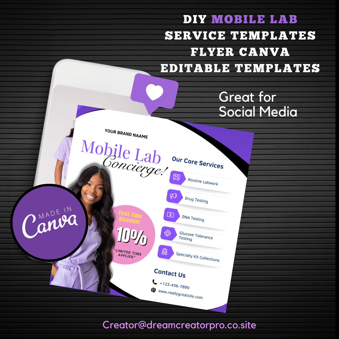 Mobile Lab Service Flyer / DIY Medical Mobile Lab Service Flyer/ Mobile ...