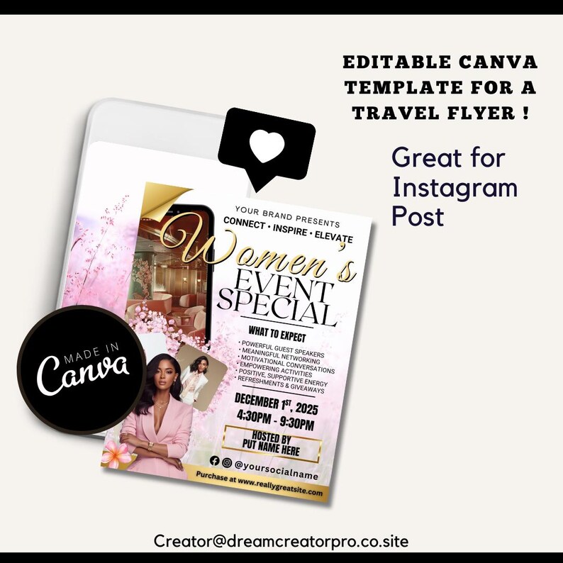 Women Network Event Flyer Template/ Conference Flyer / Digital Flyer ...