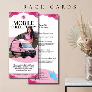 Phlebotomy Service Rack Card / DIY Medical Service Flyer/ Phlebotomist ...