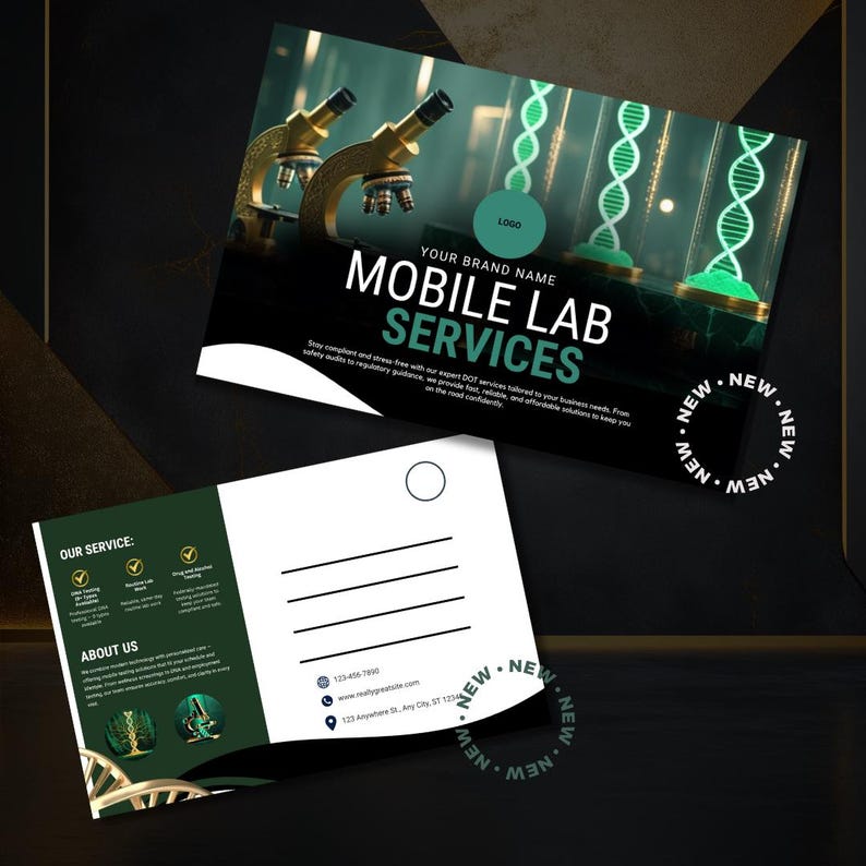 Mobile Lab Marketing Bundle | DNA & Drug Testing Business Templates ...