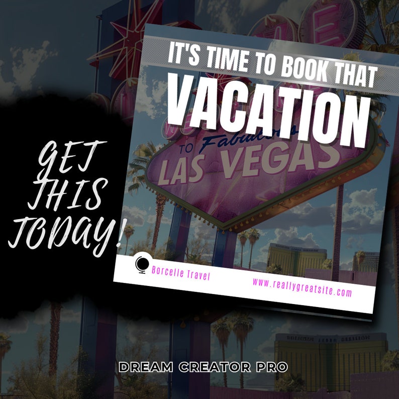Girls Trip Vegas Canva-editable Travel Agent Flyers DIY Travel Agent ...