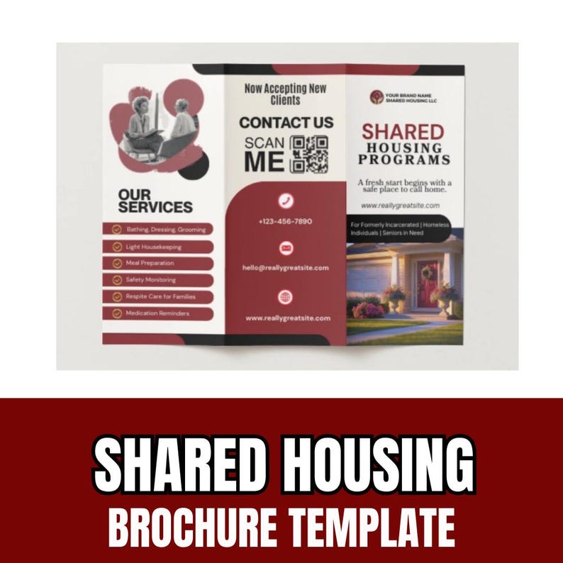 Shared Housing Service Brochure Template | Independent Living Reentry ...