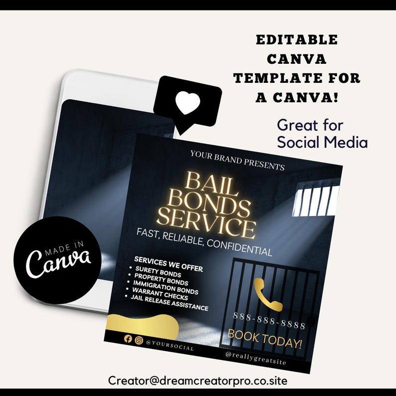 Bail Bonds Service Flyer Template / Background Check Video ...