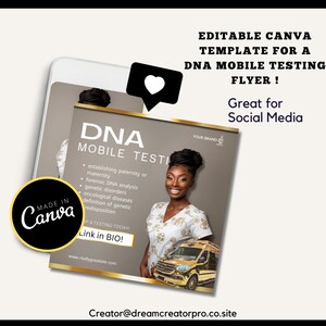 Mobile DNA Testing Flyer / DIY Medical DNA Lab Service Flyer/ Mobile ...
