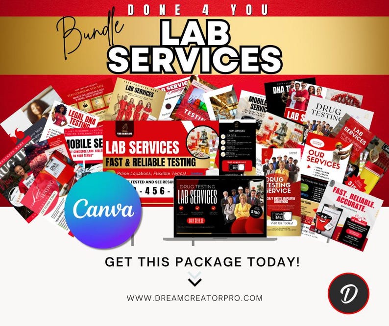 Lab Solutions Bundle Canva Flyer Template / DIY Mobile Lab Service ...