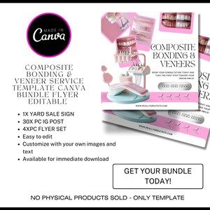 Dental Composite Bonding Veneers Flyer Bundle Set / DIY Medical Flyer ...