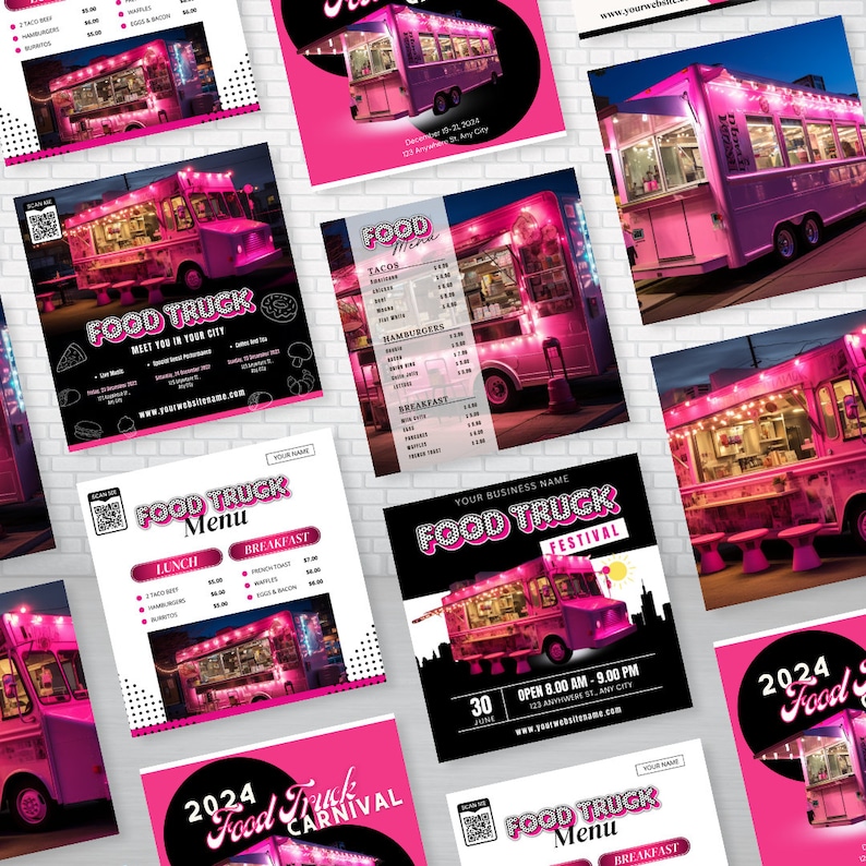 FOOD Menu Template / Food Truck Menu Template / Food Menu / Canva ...