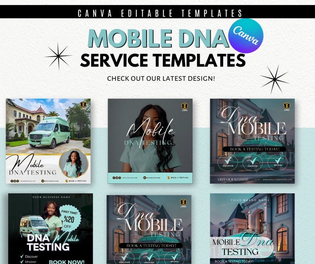 Mobile DNA Testing Flyer / DIY Medical DNA Lab Service Flyer/ Mobile ...