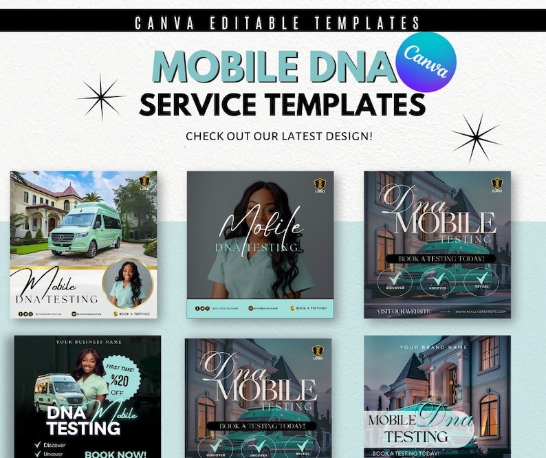 Mobile DNA Testing Flyer / DIY Medical DNA Lab Service Flyer/ Mobile ...