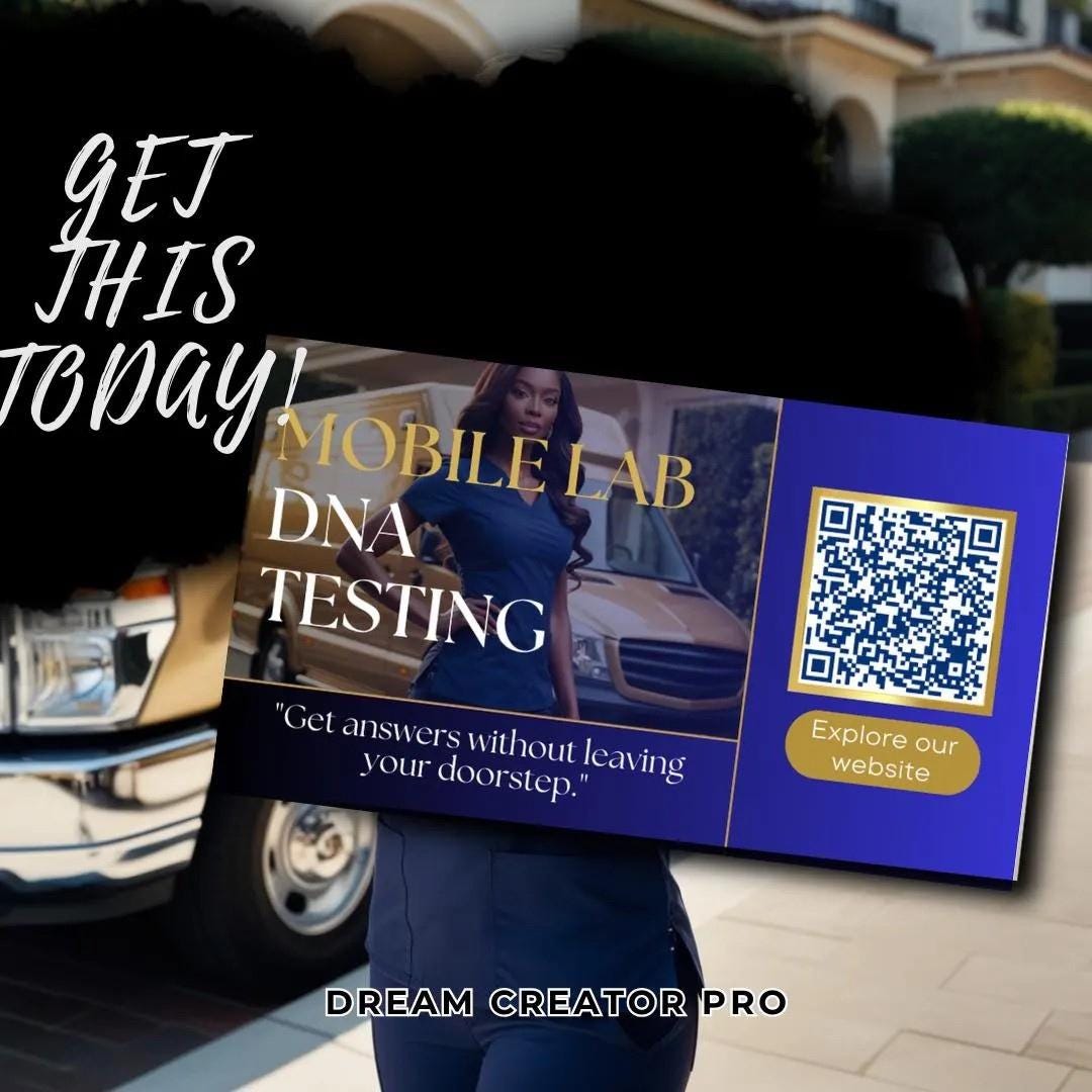Mobile Lab Business Cards Template / DIY Medical Service Flyer/ DNA ...