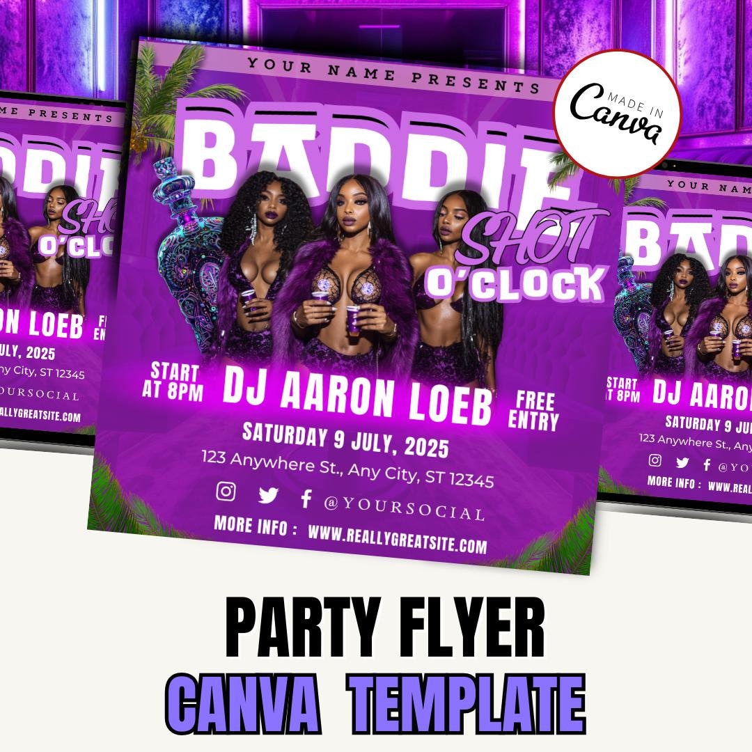 Baddies CLUB Party Flyer Template, Invitation, Party Flyer, Club Flyer ...