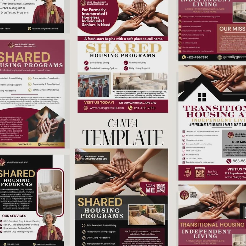 Shared Housing Wix Website Template Bundle | Independent Living Program ...