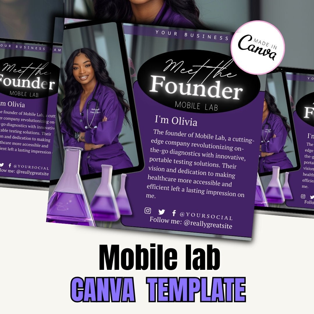 Mobile Lab Meet the Founder Service Flyer / DIY Medical Mobile Lab ...